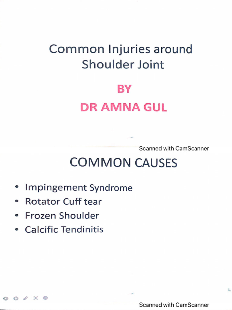 Common Injuries at Shoulder Joint | PDF