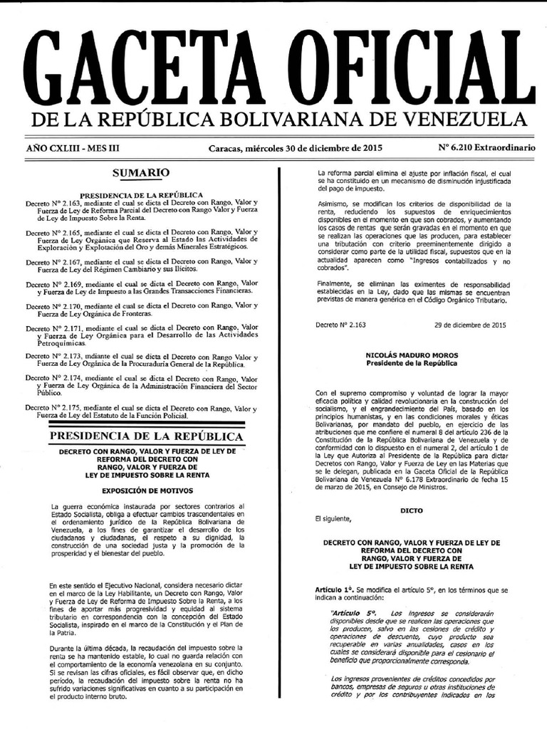 Ley de ISLR Vigente 2023 | PDF