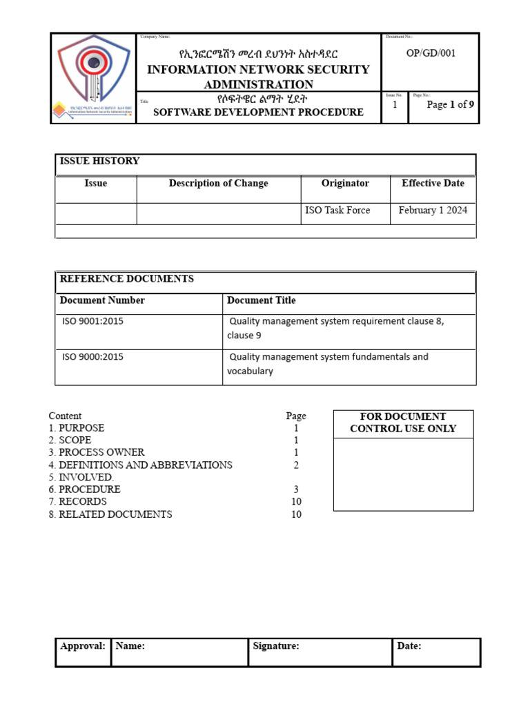 Op GD Software Development Procedure | PDF | Software Development Process | Project Management