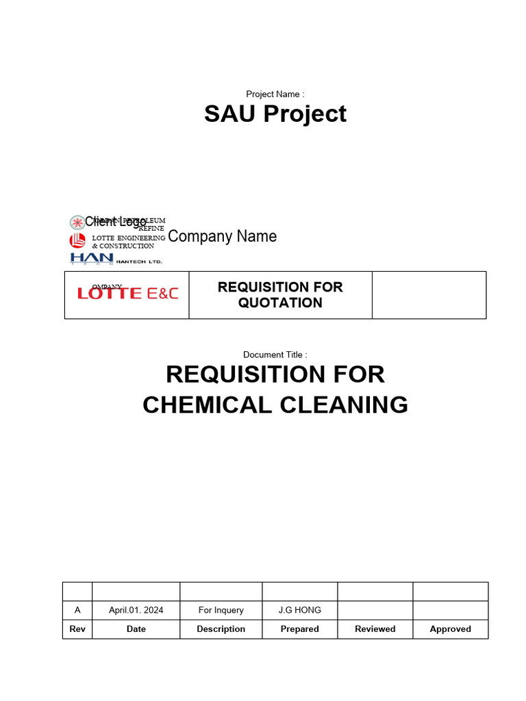 보안해제 - SAU - RFQ for Chemical Cleaning | PDF | Energy Technology ...