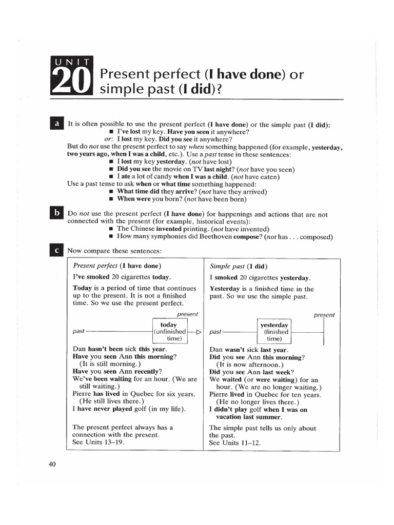 Present Perfect | PDF