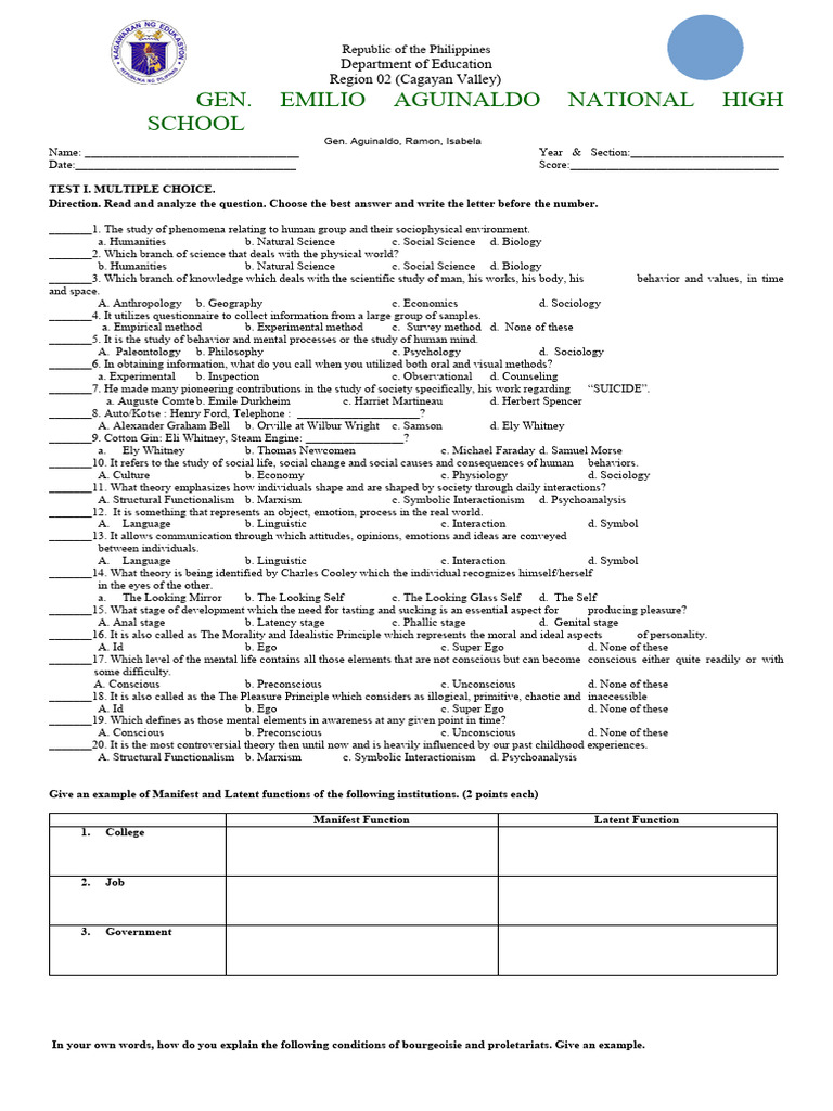 Diss Unit Test | PDF | Id | Social Sciences