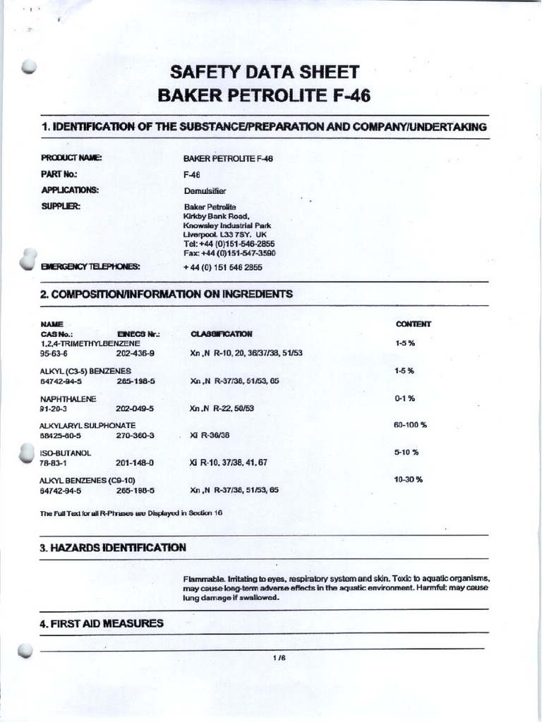 2 Baker Petrolite f46 | PDF