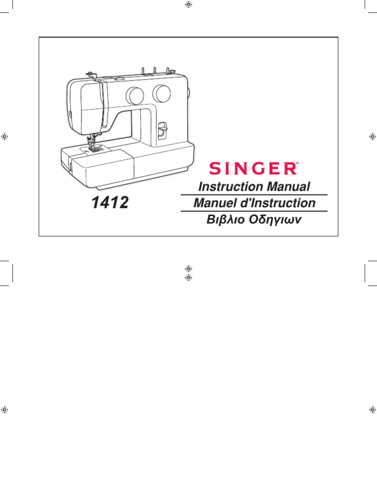 Singer 1412 Sewing Machine Instruction Manual | PDF
