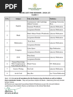 DPS Book List 2025-26 | PDF | Textbook | Books
