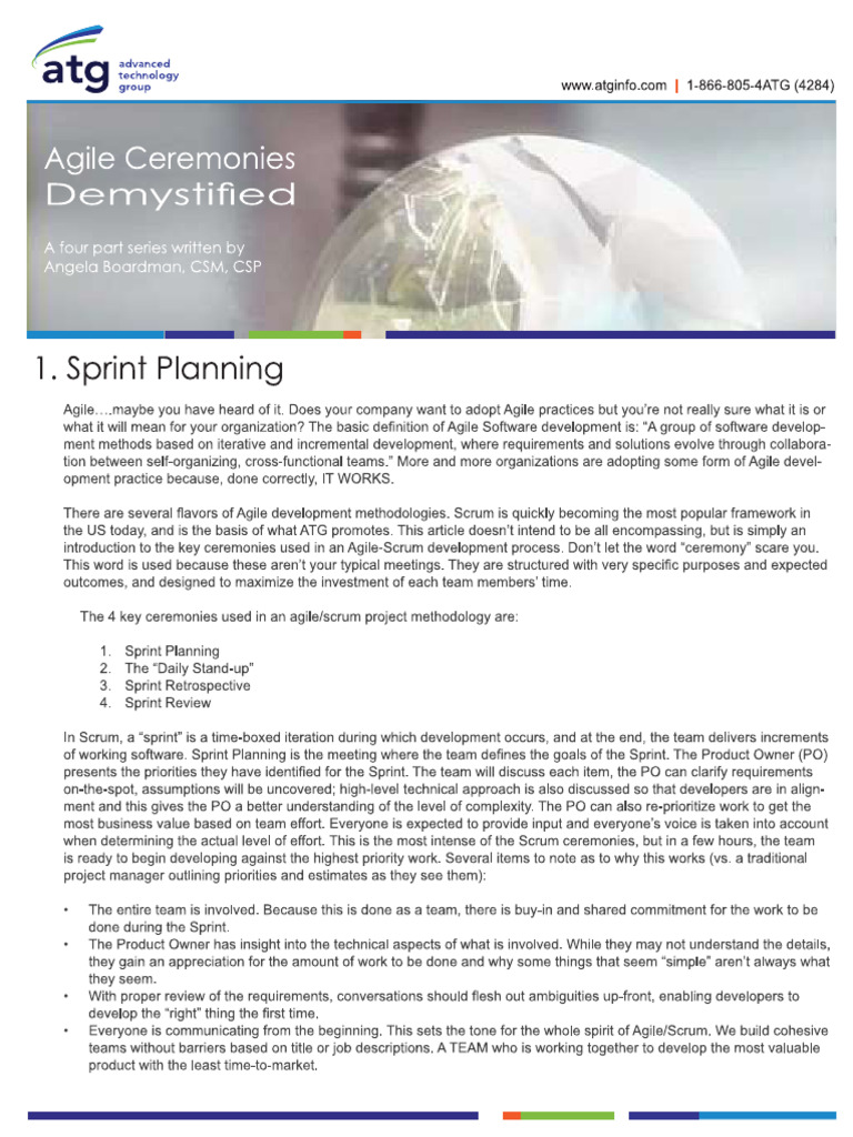 Agile Ceremonies | PDF