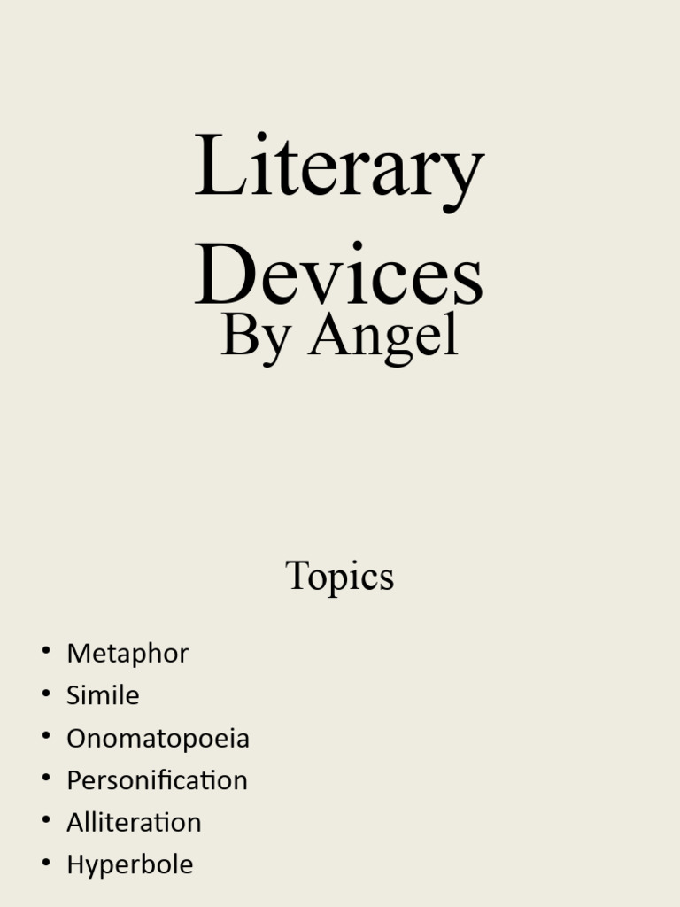 Literary Devices | PDF