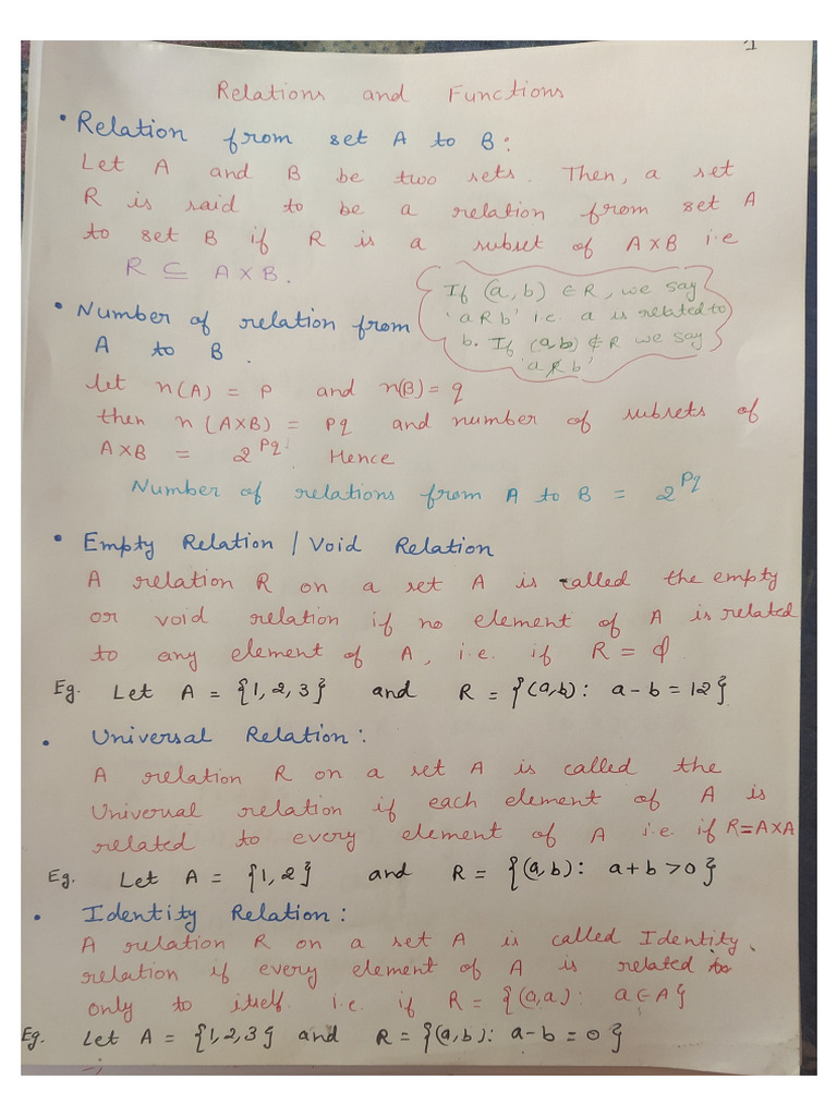 Relations and Functions | PDF