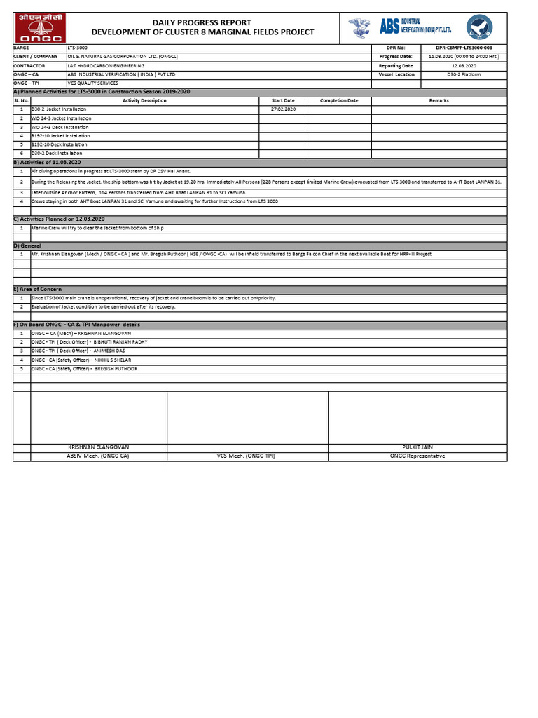 DPR-C8MFP - LTS3000 - 008 Dated On 11.03.2020 | PDF | Shipping | Water ...