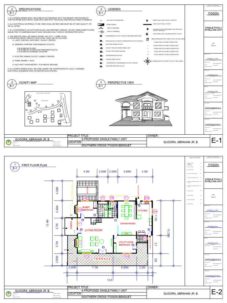 Sfdu Complete Plan Sample Quisora | Download Free PDF | Electrical ...