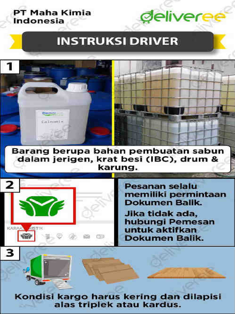 Driver Instructions - PT Maha Kimia Indonesia Compressed | PDF