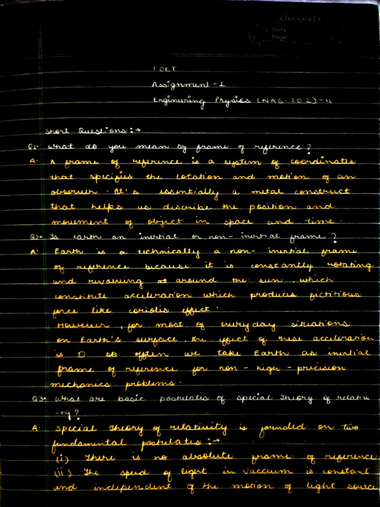 Physics Assignment Harsh Prajapati-Invert | PDF