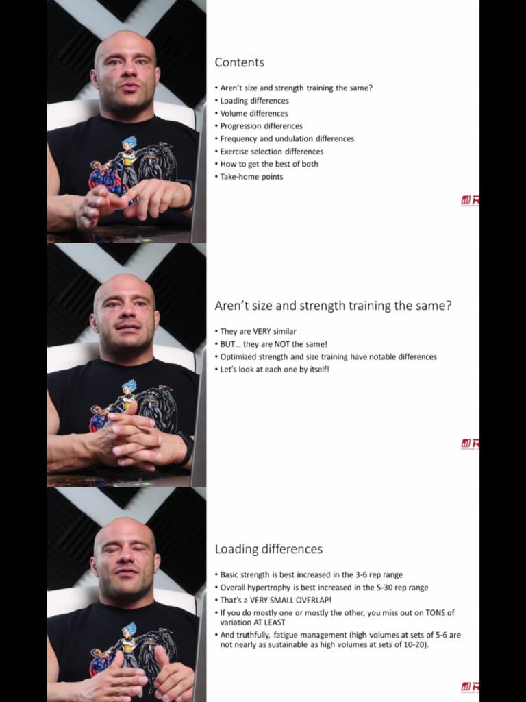 Strength Vs Hypertrophy Training | PDF