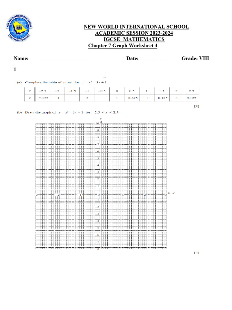 Grade 8 IGCSE Math Worksheet | PDF