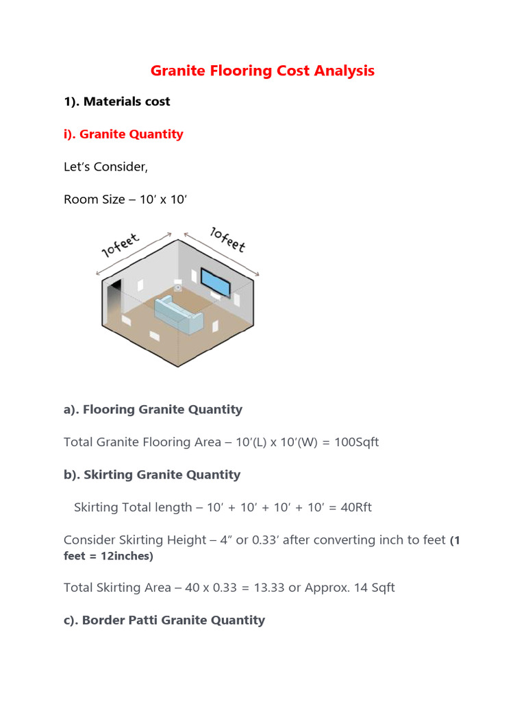 Granite Flooring Cost Analyses | PDF