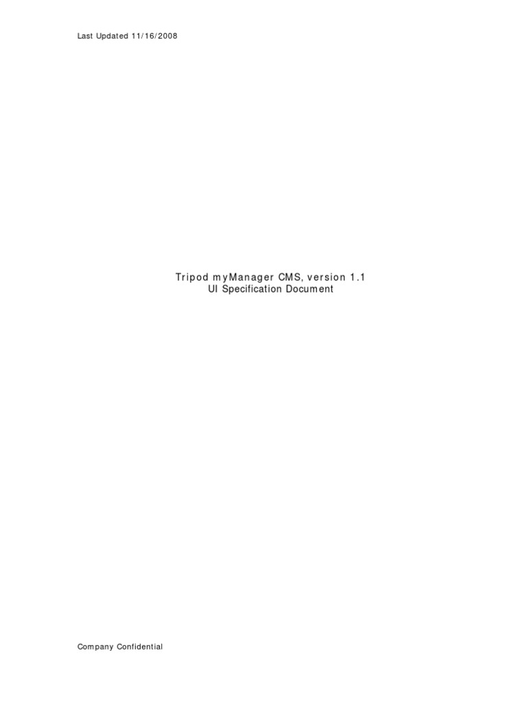 UI Specification Document - Sample | PDF | Websites | Web Page