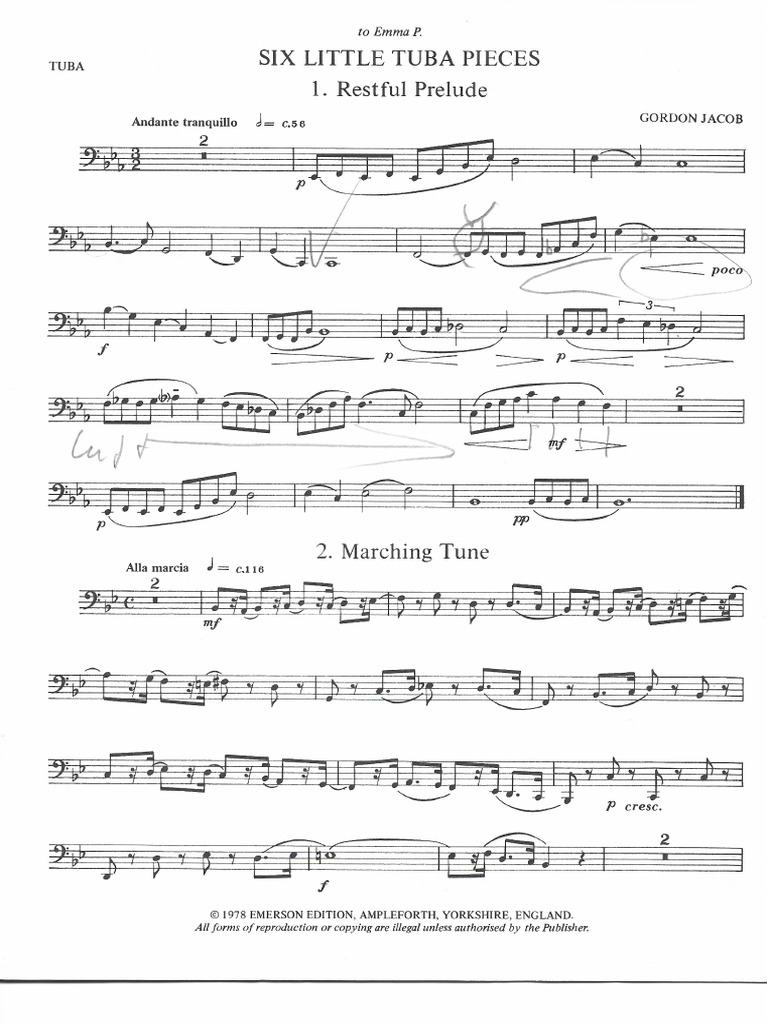 6 Little Tuba Pieces - Tuba | PDF