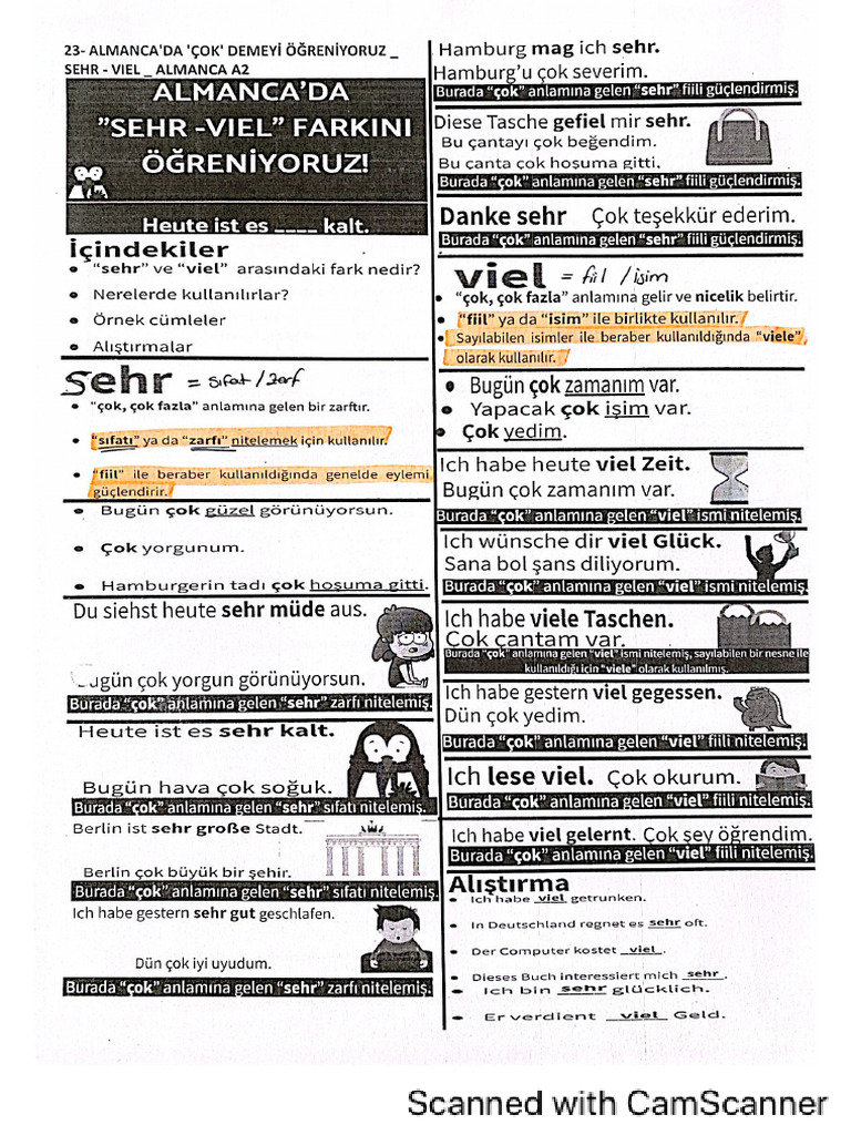 Almanca Ders Notu 6 | PDF