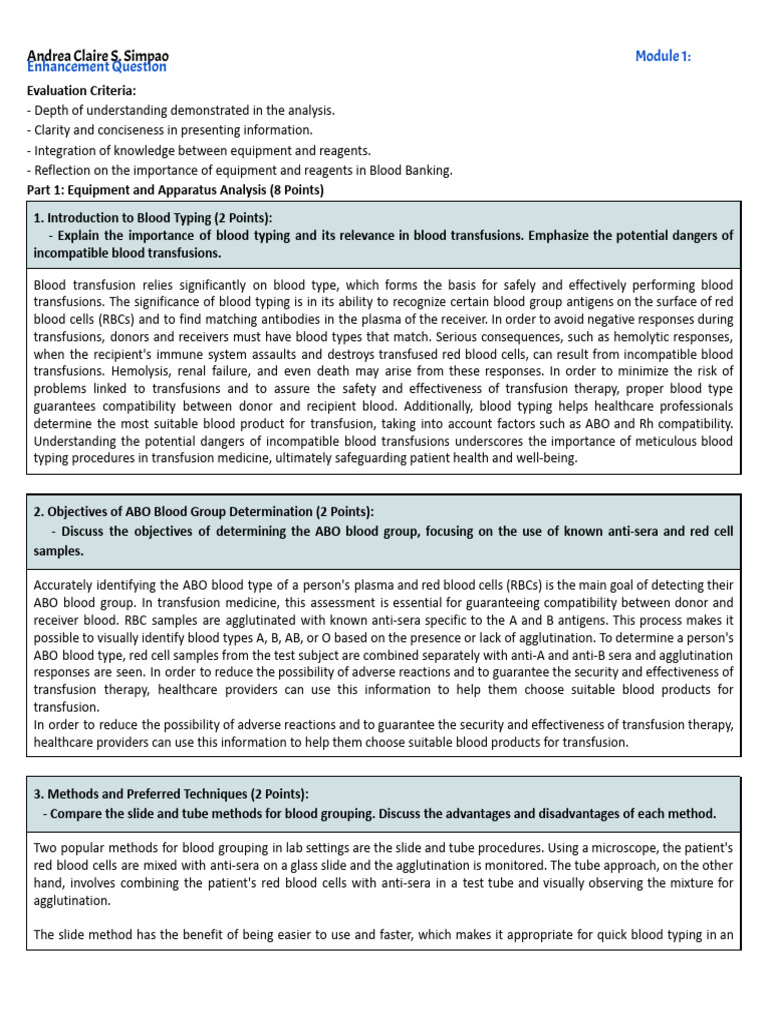 SIMPAO BB Lab - Activity #4 | PDF | Blood Type | Blood Transfusion