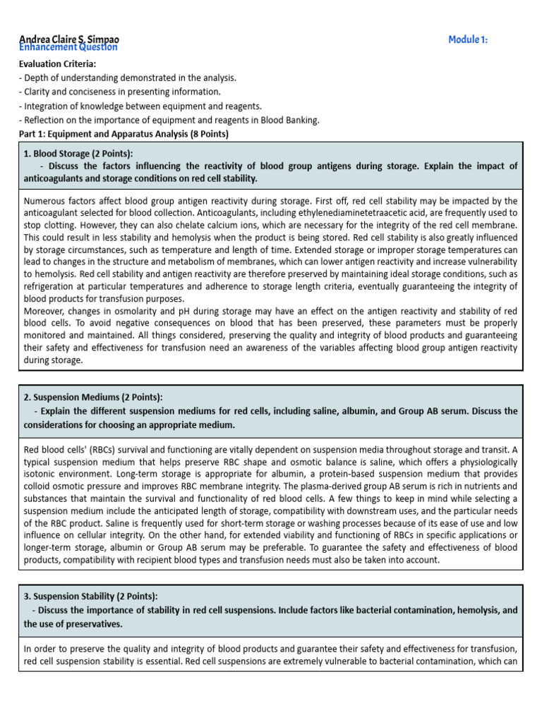 SIMPAO BB Lab - Activity #3 | PDF | Blood Transfusion | Red Blood Cell