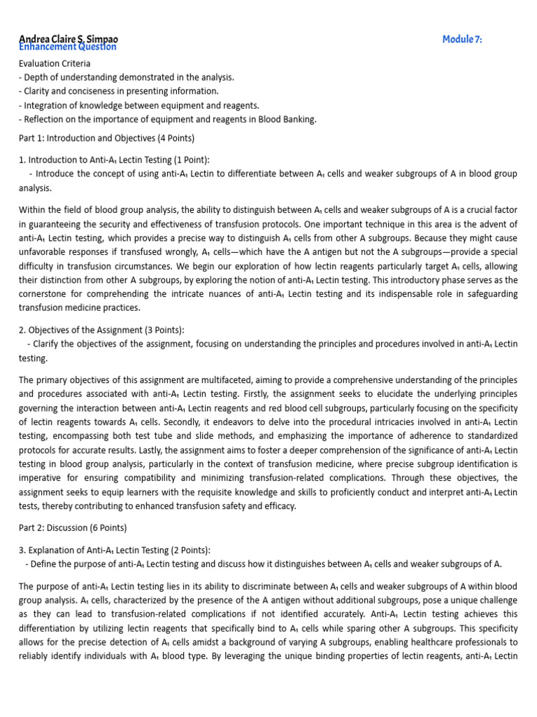 SIMPAO BB Lab - Activity #7 | PDF | Blood Type | Blood Transfusion
