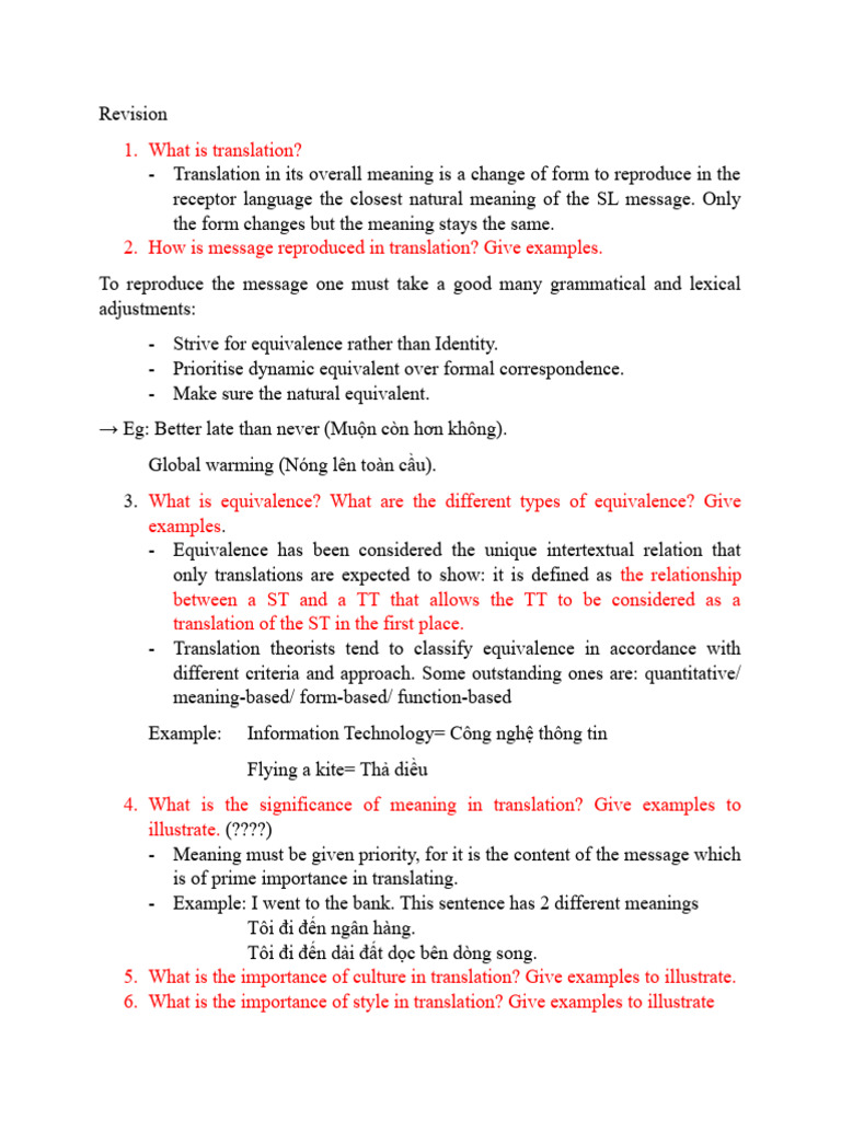 Basics of Translation and Meaning | PDF