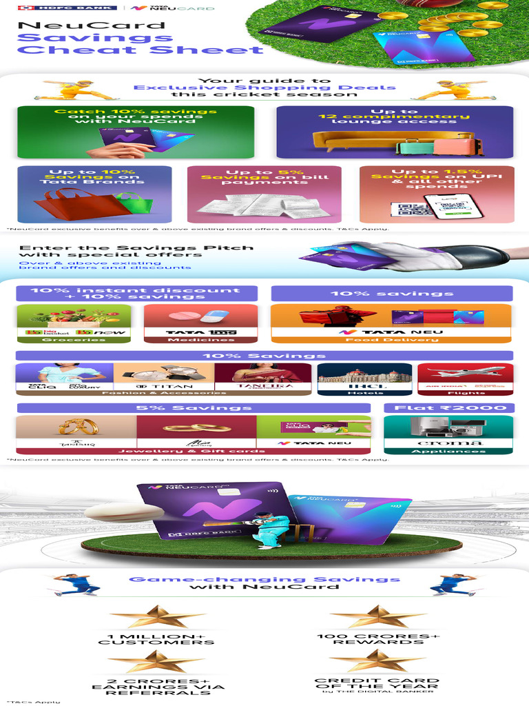 NeuCard Savings Cheat Sheet | PDF