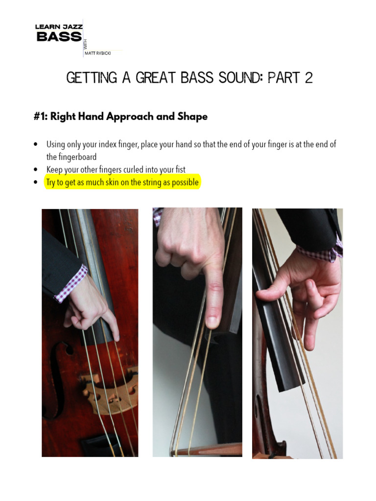 Contrabas Techniek Deel 2 | PDF