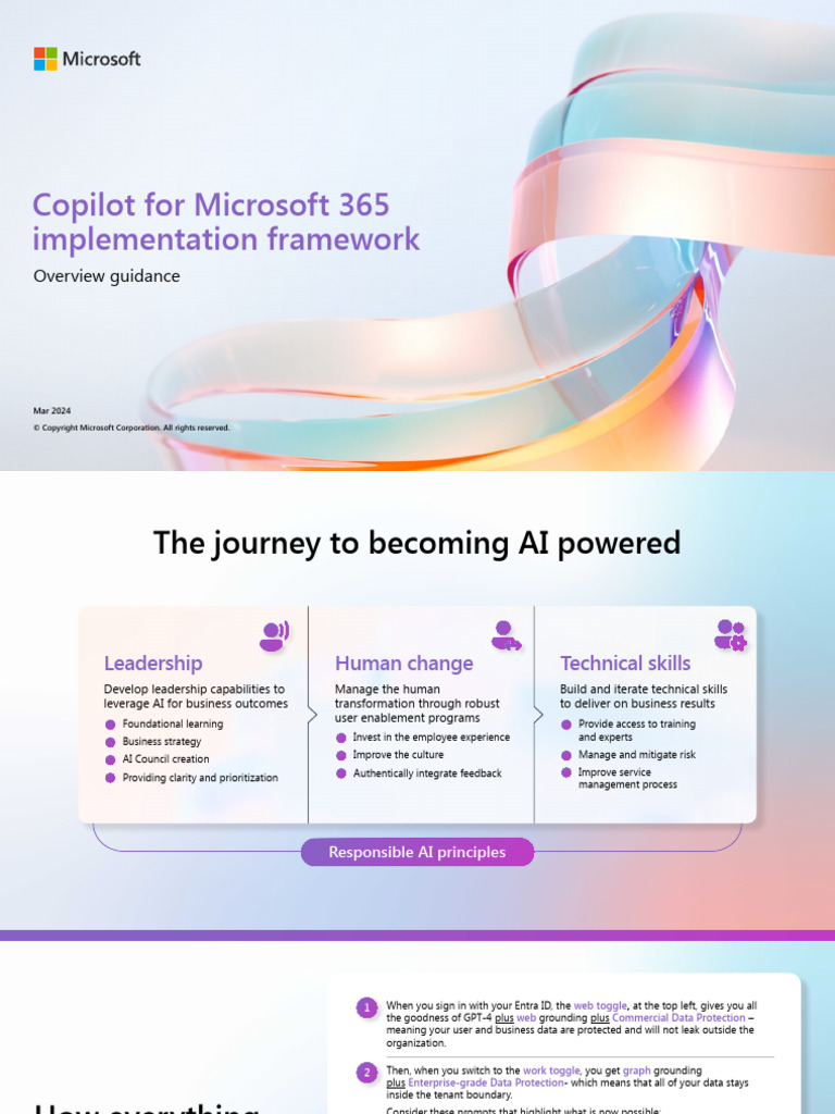 Copilot For Microsoft 365 Implementation Framework: Overview Guidance | PDF | Artificial ...