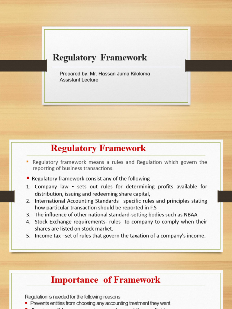 Regulatory Framework. | PDF | International Financial Reporting ...