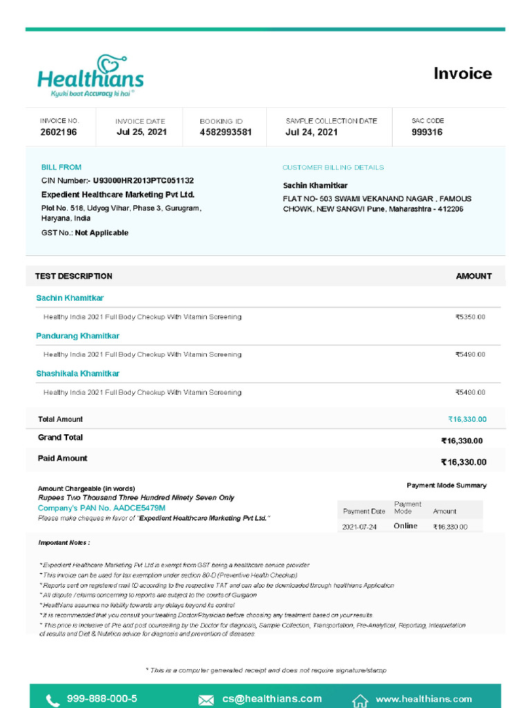 Health Check Invoice _ TOAZ.INFO | PDF