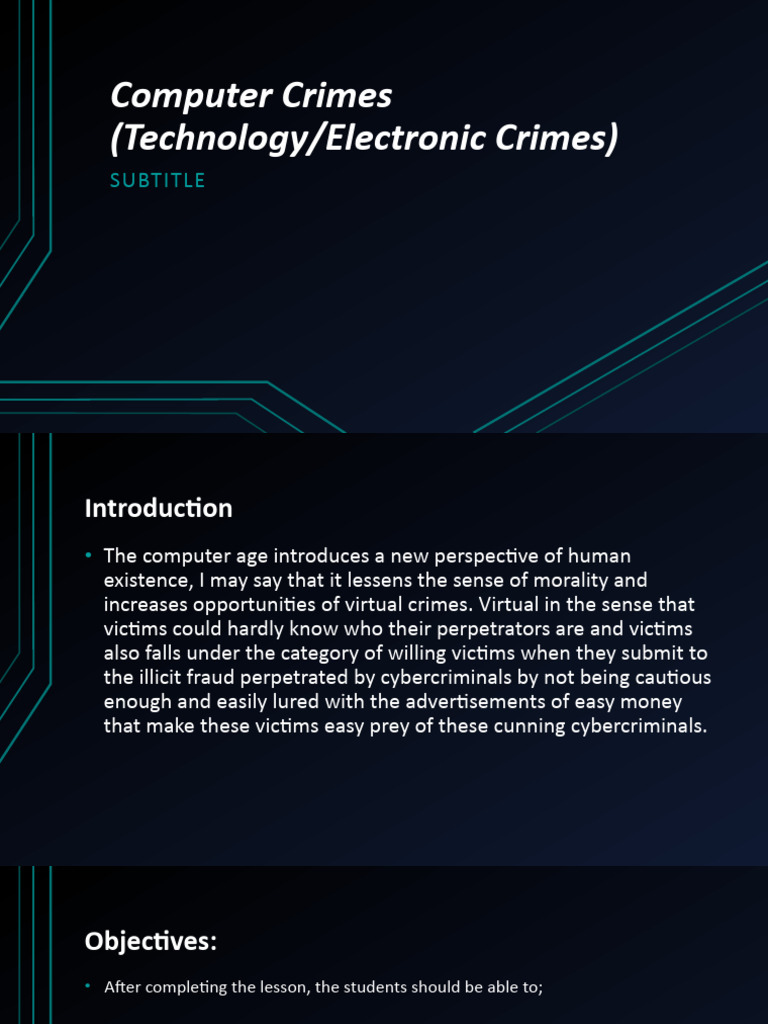 Computer Crimes | PDF | Cybercrime | E Commerce