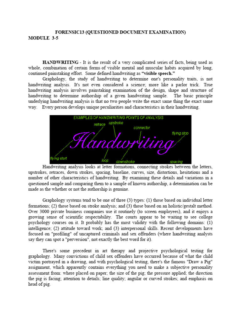 MODULE 3 9 Questioned Document 4 | PDF | Typewriter | Graphology