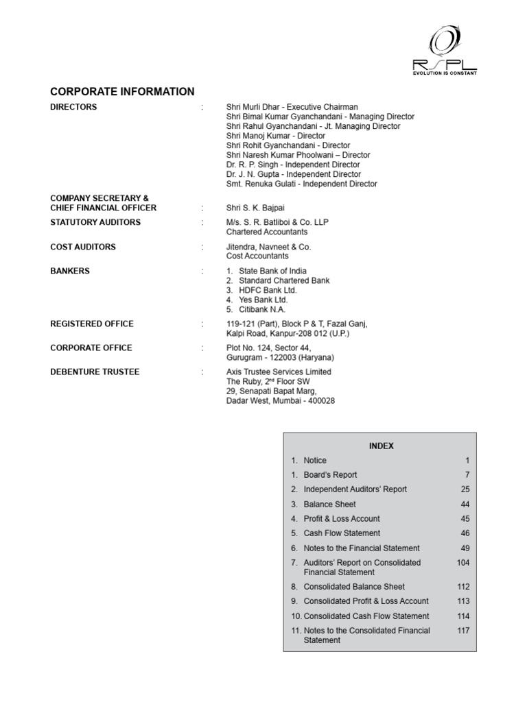 RSPL Annual Report 2019 20 | PDF | Audit | Dividend