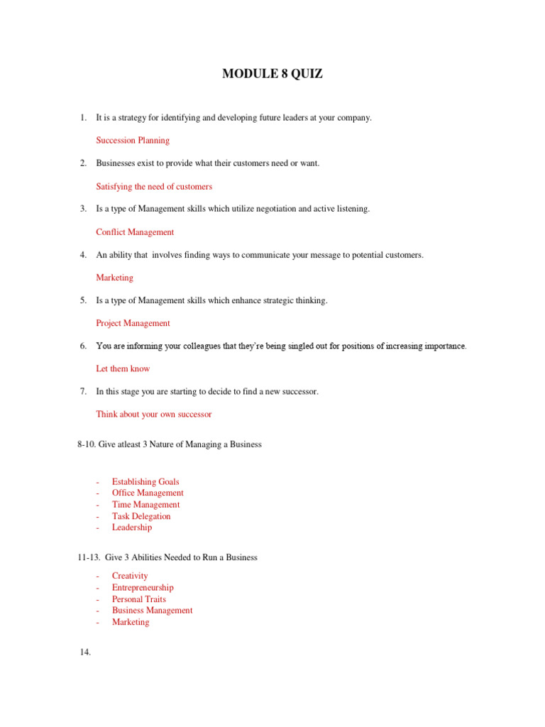 Module 8 Quiz | PDF