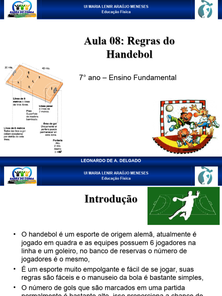 Aula 11 Regras Do Handebol 2024 | Download grátis PDF | Esportes ...