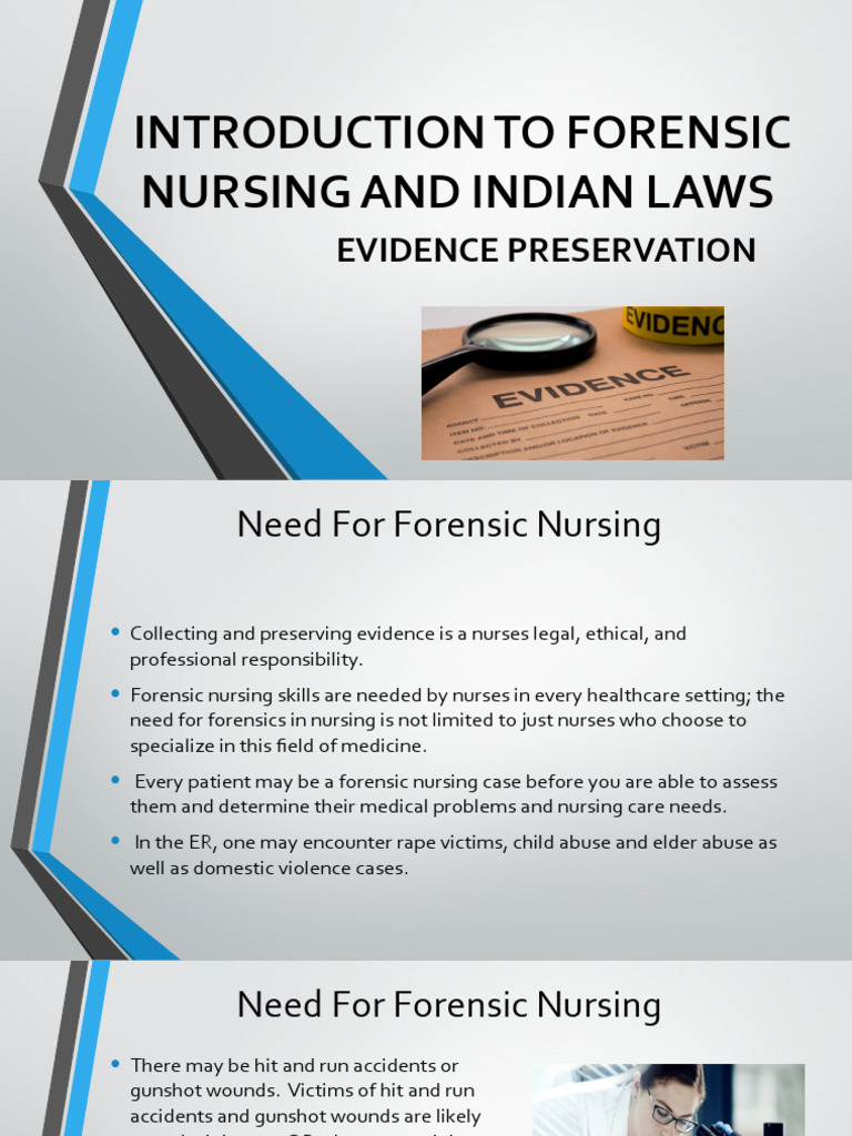 Forensic Nursing: Evidence Preservation Roles | PDF | Informed Consent ...