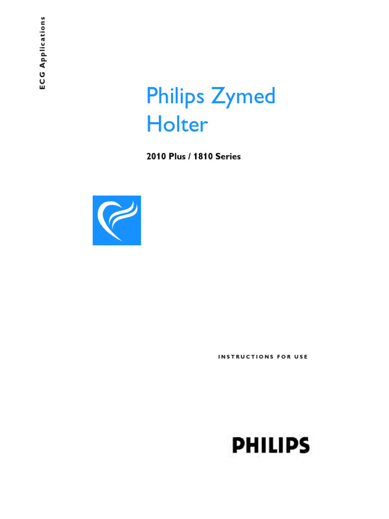 Philips Holter 2010 Plus 1810 Series Instructions For Use For 2.7 ...