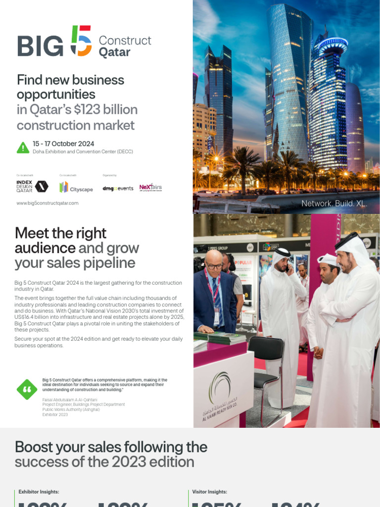 Big 5 Construct Qatar Sales Brochure 2024 Compressed | PDF | Qatar | Doha