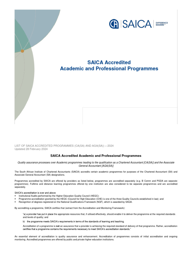 List of Accredited Programmes | PDF | Bachelor's Degree | Postgraduate ...