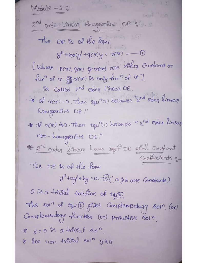 Maths Module 2 DE | PDF