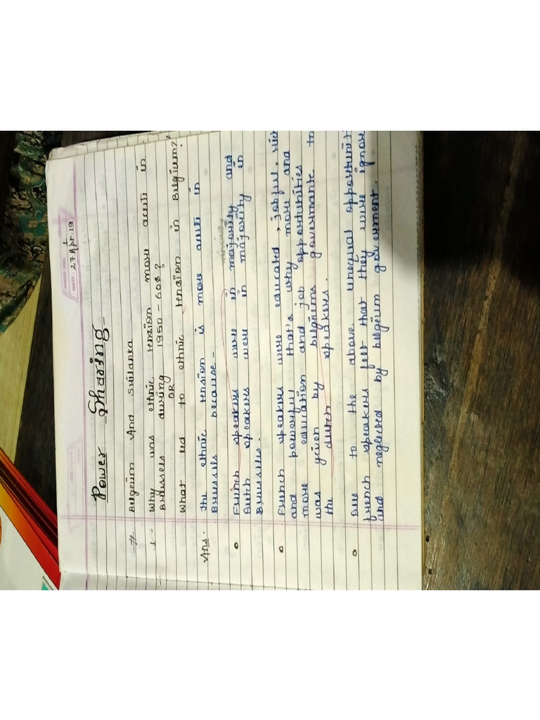 Power Sharing Class 10th Notes | PDF