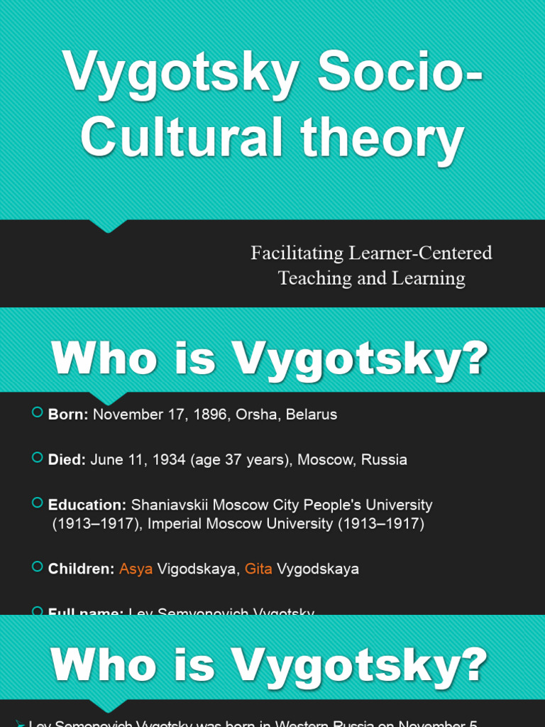 Vygotsky Socio Cultural Theory | PDF