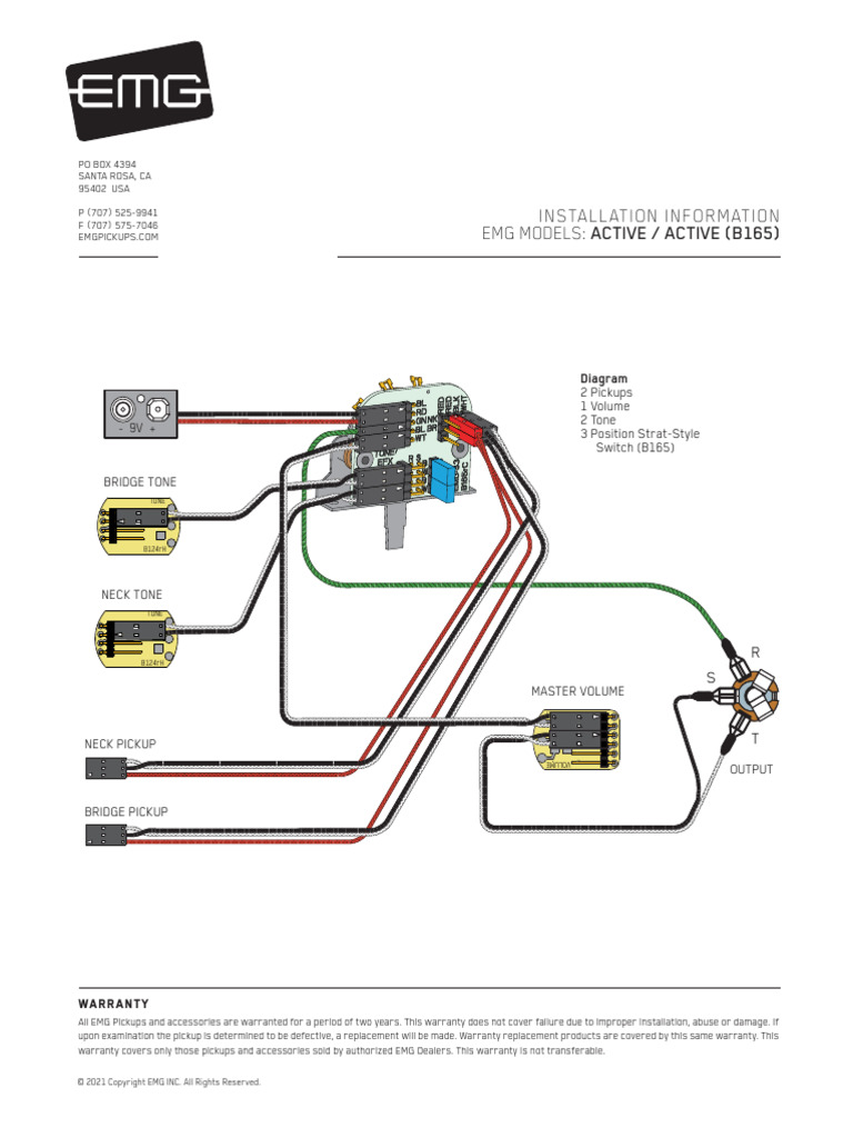 Installation Information Emg Models: Active / Active (B165) : Diagram ...