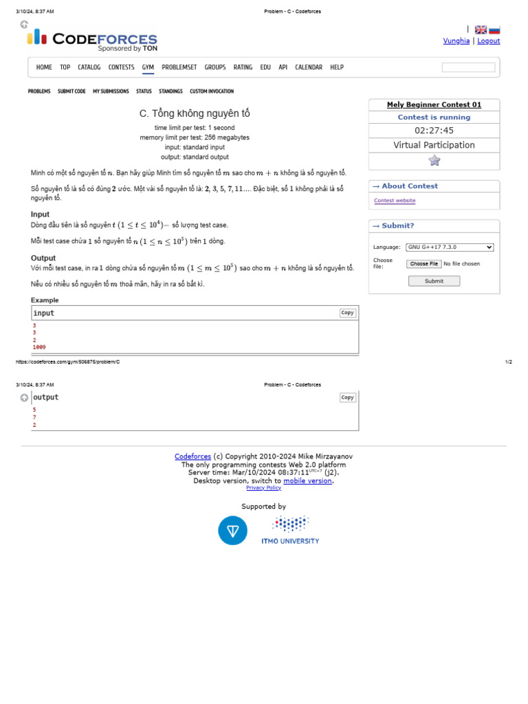Problem - 03 - Codeforces | PDF Problem - 03 - Codeforces | PDF