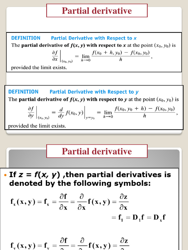 Partial Derivatives | PDF