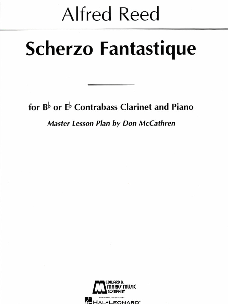 Reed - Scherzo Fantastique Piano | PDF | Music Theory | Musical Notation