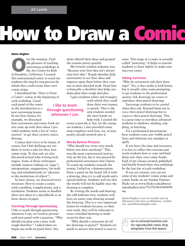 How to Create Your Own Comic Strip | PDF | Drawing | Comic Strips