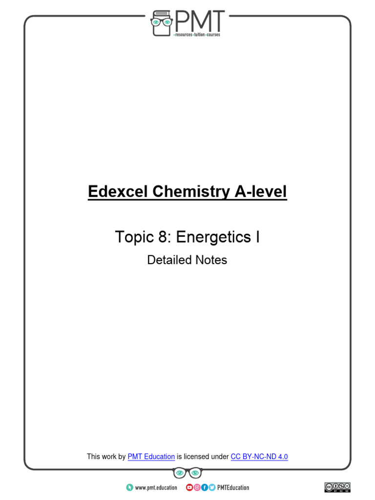 A-Level Chemistry: Energetics Notes | PDF | Enthalpy | Chemical Reactions
