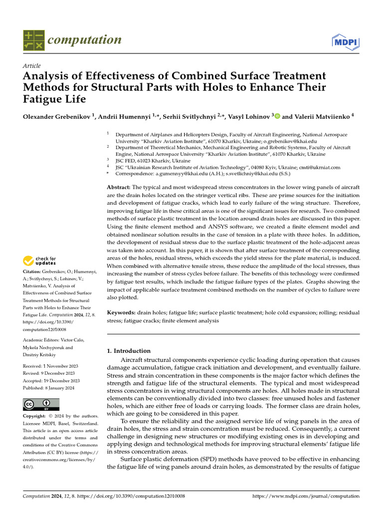 MDPI - Analysis of Effectiveness of Combined Surface Treatment | PDF ...